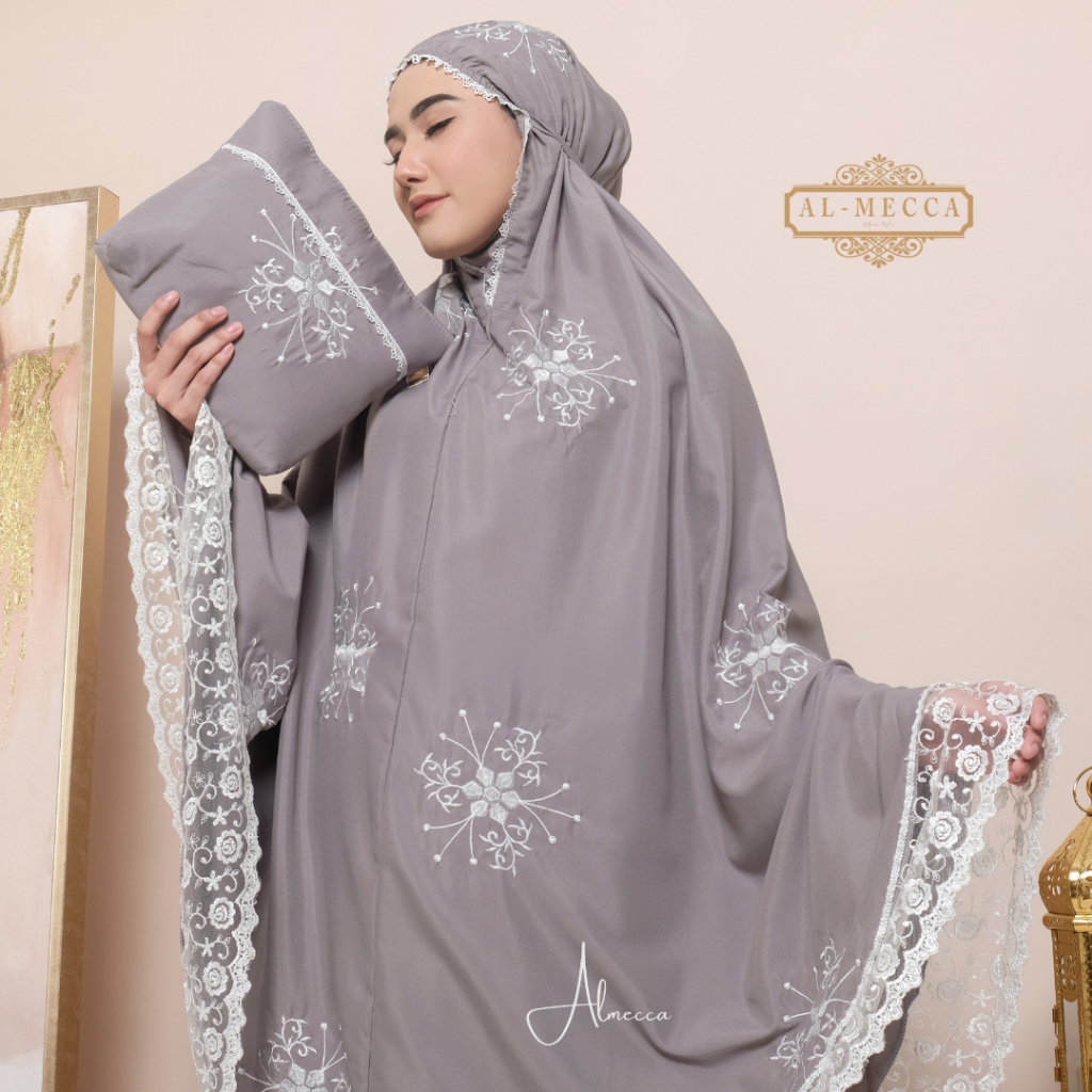 Almecca - Luxurious Lace Starla Embroidered Adult Mukena | Shopee ...