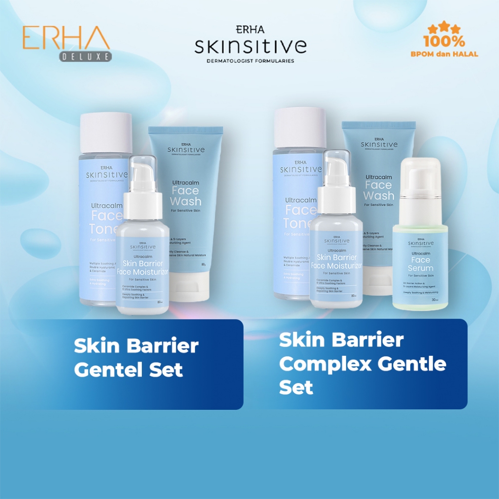 Erha SKINSITIVE Skin Barrier Gentle Set - Sensitive & Safe Face Package ...