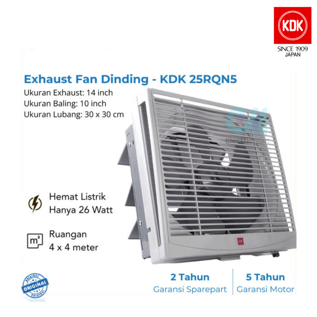 KDK Wall Exhaust Fan Hexos 10 Inch 25RQN Fan/ | Shopee Philippines