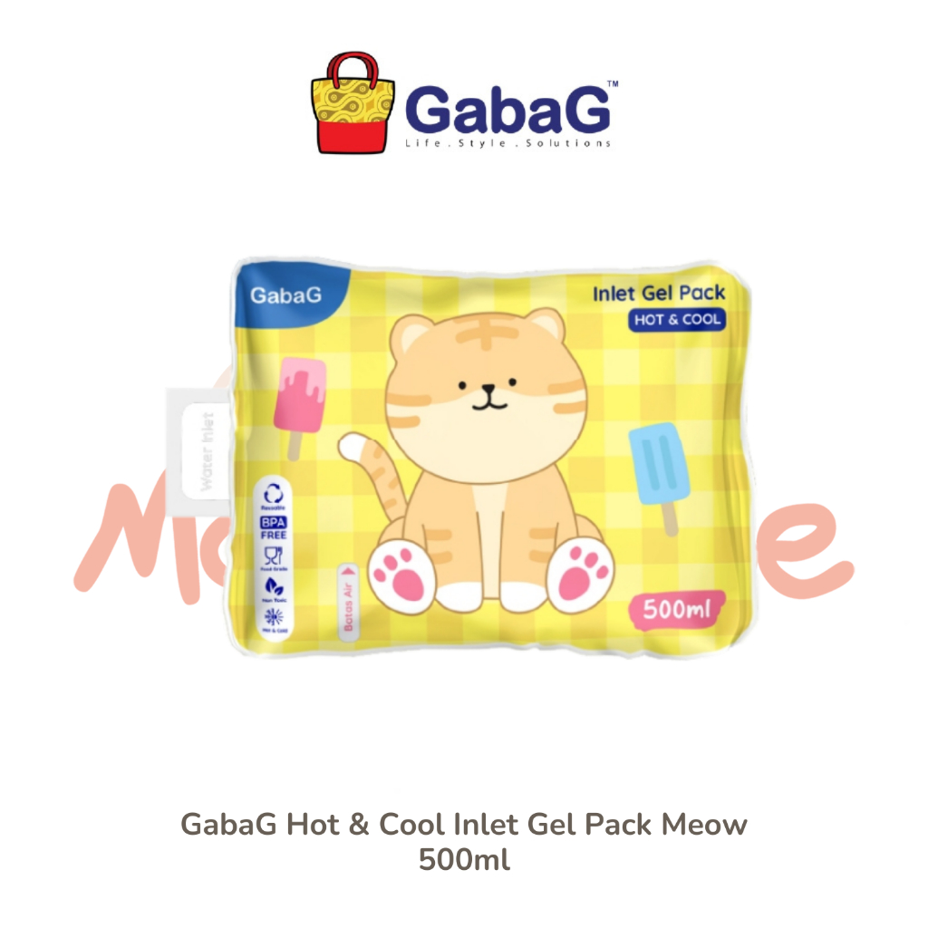 Gabag Hot & Cool Inlet Ice Gel Pack Meow Cooling Breast Milk 500ml ...