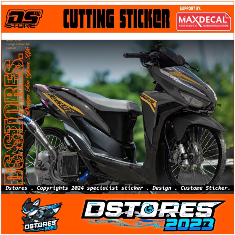 Vrv16 CUTTING STICKER STRIPING VARIO NEW 125 150 SIMPLE STRIPING CLICK ...