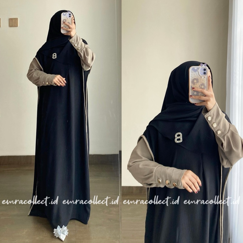 Abaya KAFTAN FATIYA FREE HIJAB PASHMINA OVAL ABAYA SET JUMBO BATWING ...