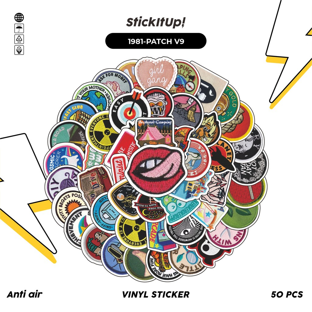 HP 50 Pcs Sticker Pack PATCH V9 Cute Aesthetic Vinyl Waterproof for Freebies Sticker Book ...