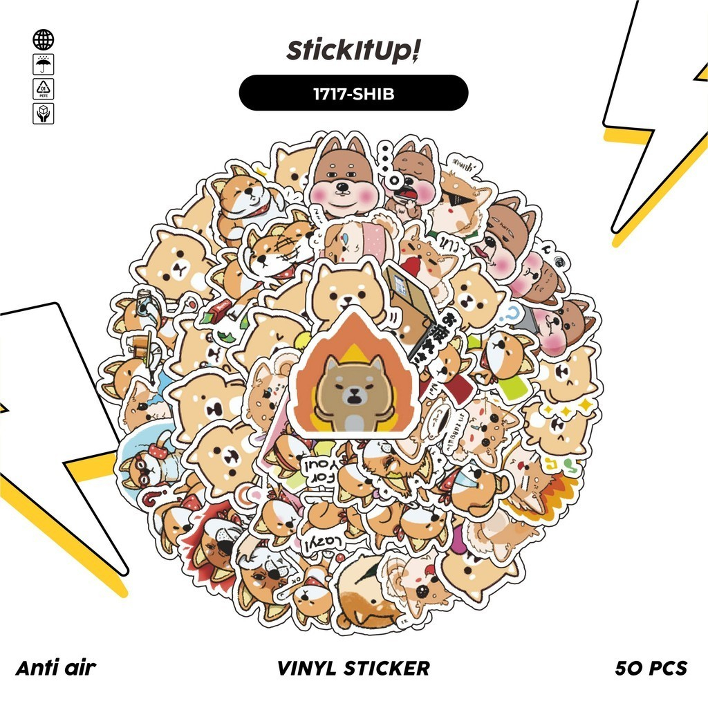 HP 100 Pcs Sticker Pack Shiba Inu & Corgi Series 01 Cute Aesthetic ...