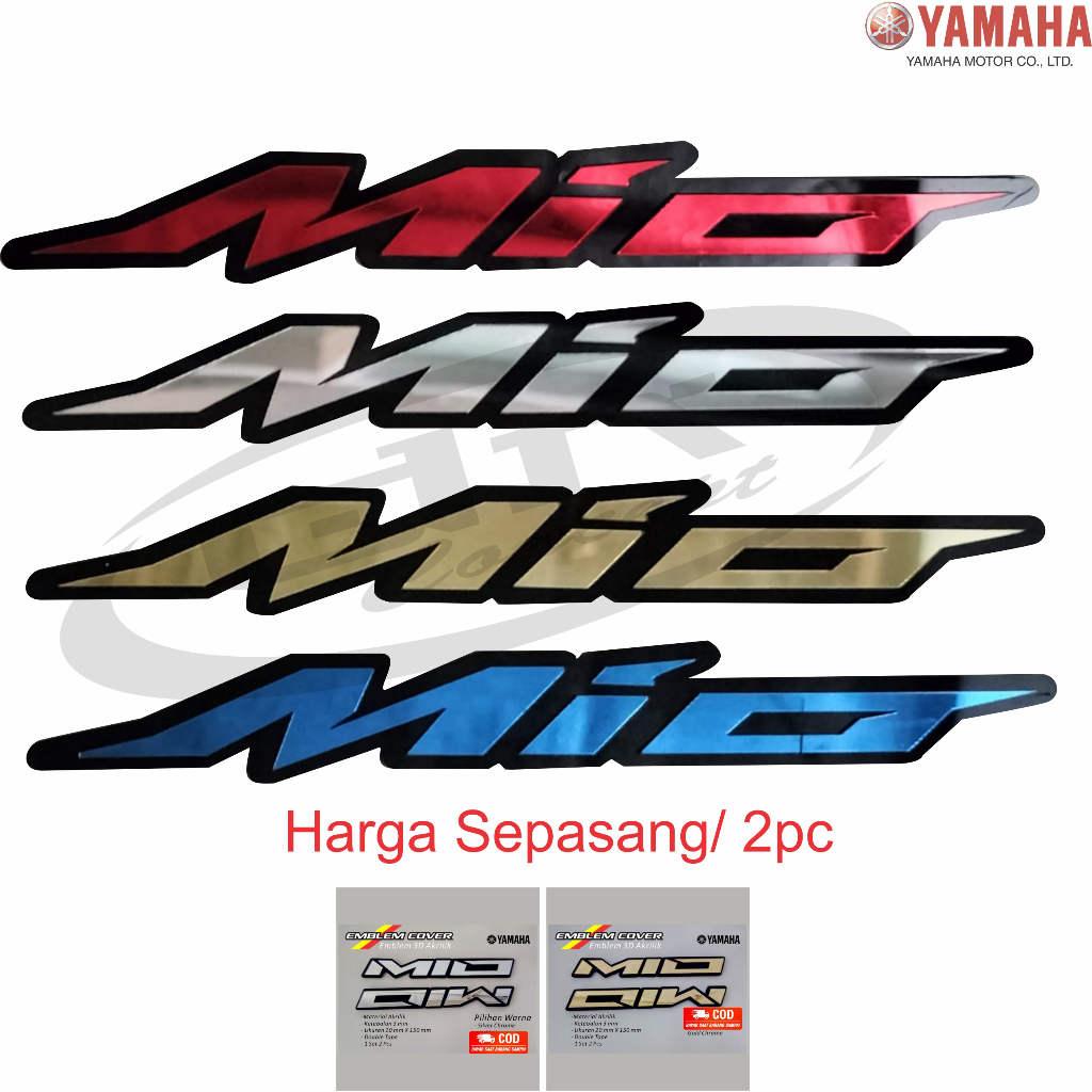 Yamaha MIO Sporty Smile Thailand m3 Emblem Embossed 3D Acrylic ...