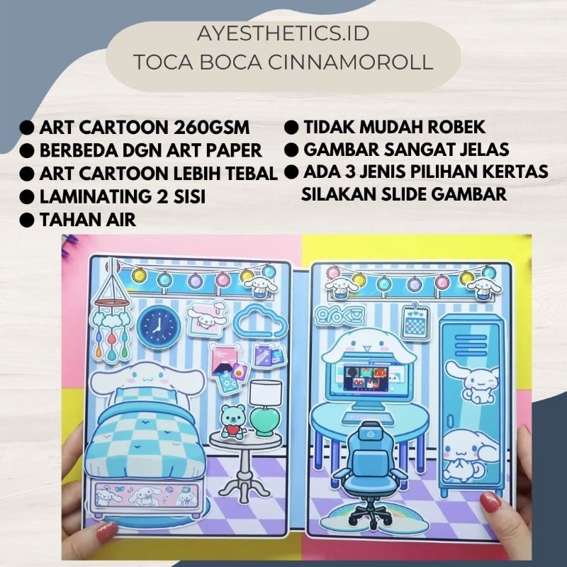 Toca BOCA PAPER DOLL WORLD BOOK LIFE CINNAMOROLL / VERY THICK LAMINATED ...