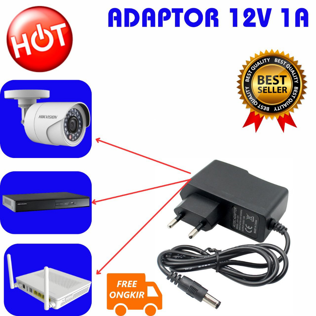 Power Switching Adapter Charger 12V 1A power supply for STB cctv dvr ...