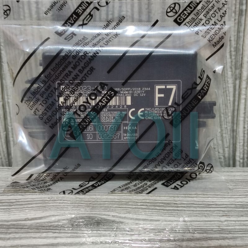 Ecu Immobilizer Toyota Innova Reborn Fortuner VRZ 89780-0K042 Original ...