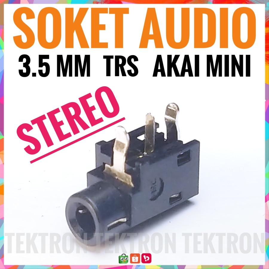 Audio Socket TRS 3.5mm Socket Akai mini Female 3pin 3p Stereo | Shopee ...