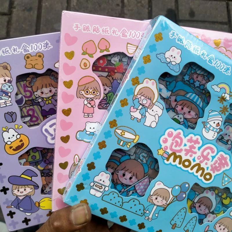10 Sheets momo Sticker Sticker viral design Cute Cartoon Korean ...