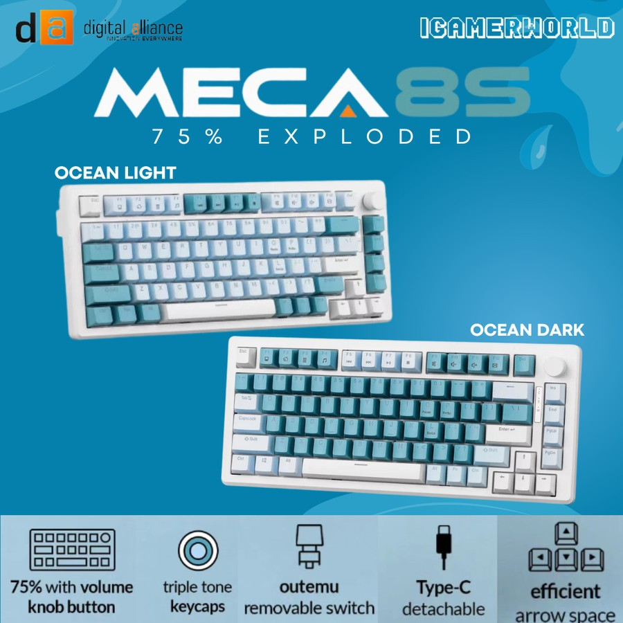 Digital Alliance Meca 8S 75% With Knob Button Gaming Keyboard | Shopee ...