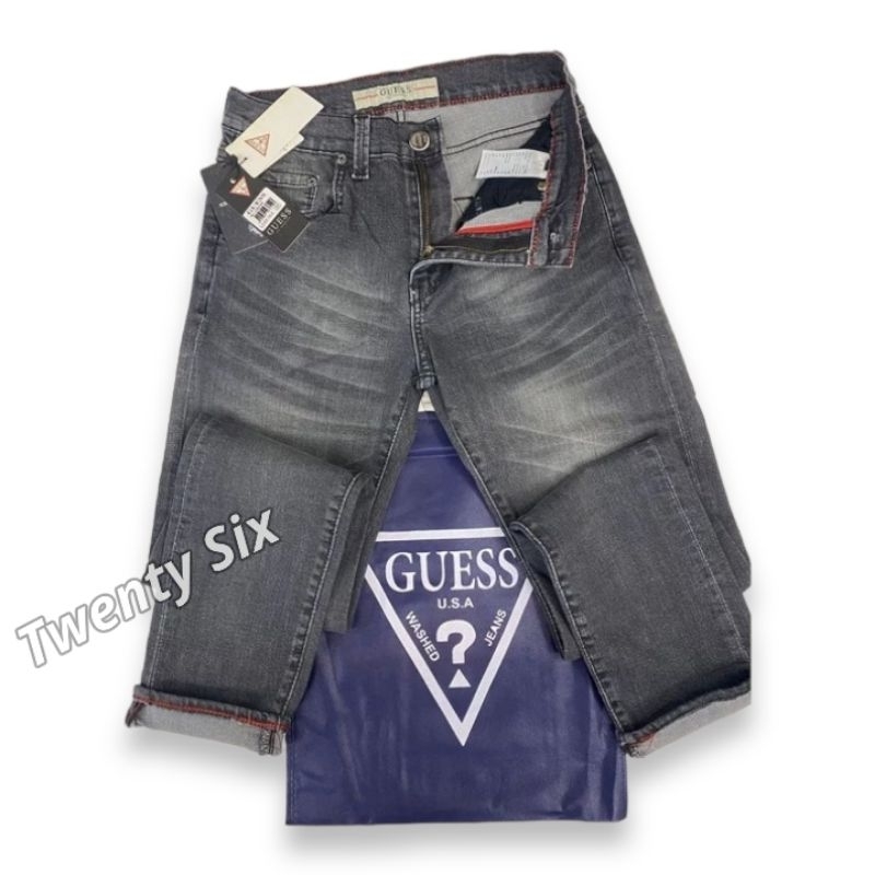 Jeans GUESS USA MADE IN USA IMPORTED MEN'S LONG TROUSERS SLIM FIT HIGH ...