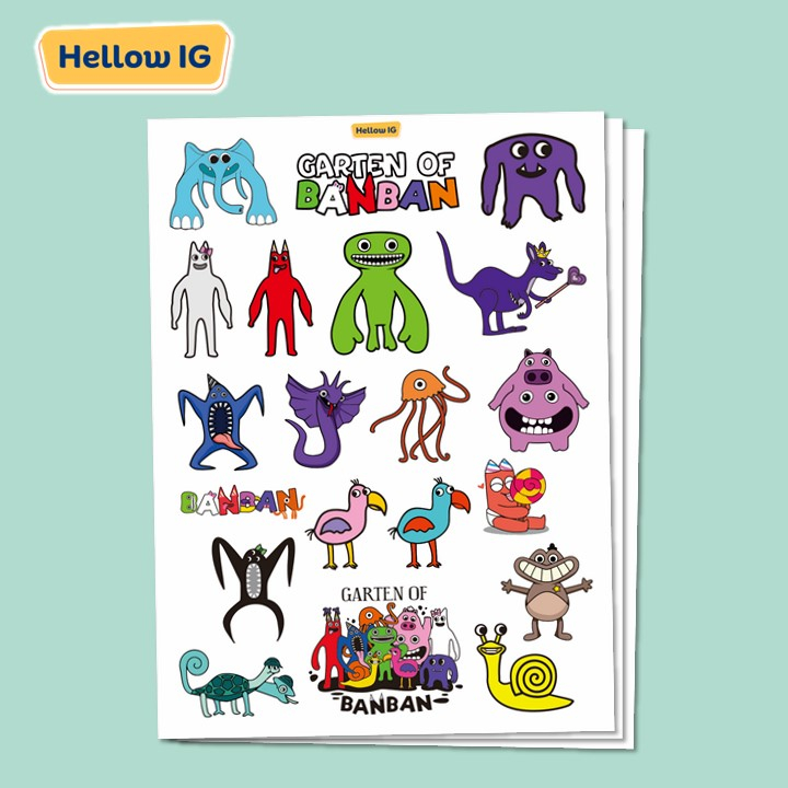 GARTEN OF BANBAN STICKER CHILDREN'S TOYS JUMBO JOSH BANBAN STICKER ...