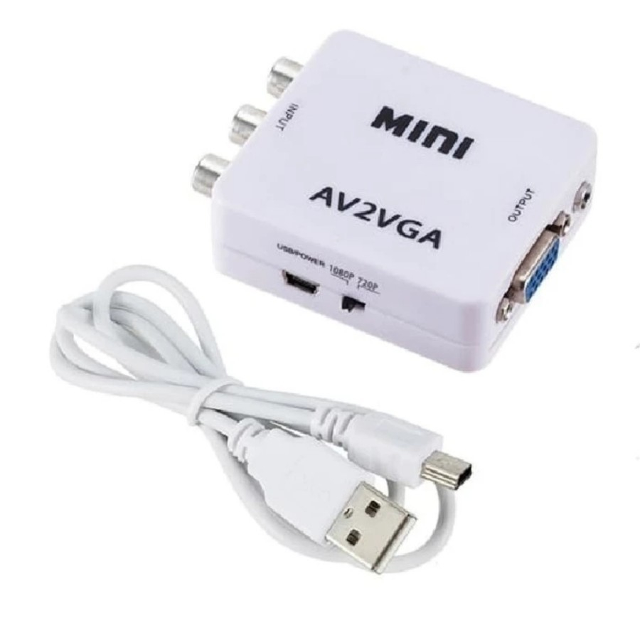 MINI CONVERTER RCA TO VGA / AV2VGA CONVERTER GROSIR | Shopee Philippines