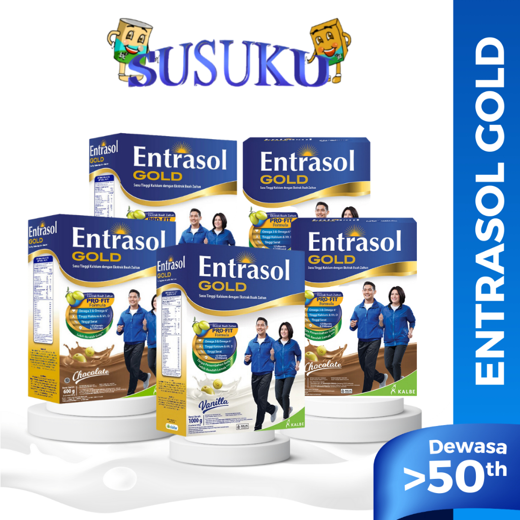 Entrasol Gold High Calcium Adult Milk, Plain Flavor, Vanilla ...