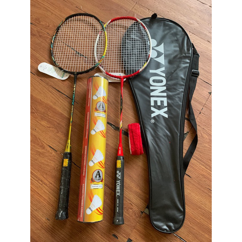 Badminton RACKET / BADMINTON RACKET GOOD IMPORT FREE BAG DM GRIP RACKET ...