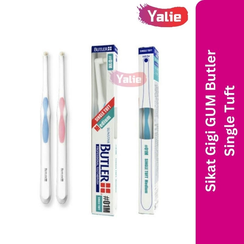 GUM BUTLER SINGLE TUFT Cone Interdental Orthodontic Toothbrush Sunstar ...