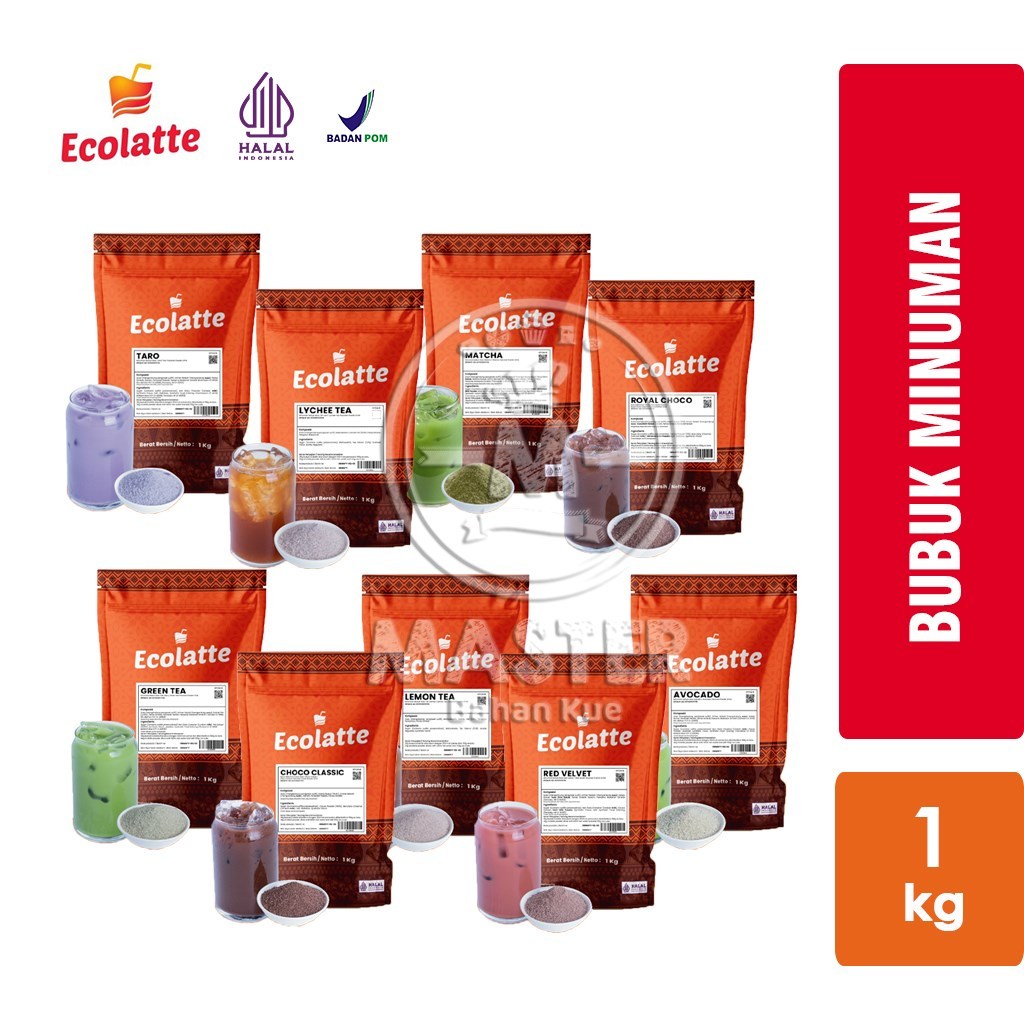 ECOLATTE Powder Drink Delicious Flavored Drink Powder [1 Kg] | Shopee ...