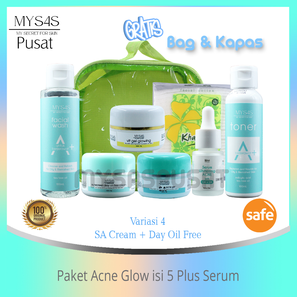 Mysas Acne Glow Package contains 5 Plus Serum | Shopee Philippines