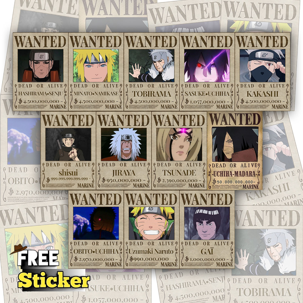 Naruto anime poster naruto bounty poster Pack Of 12pcs | Shopee Philippines