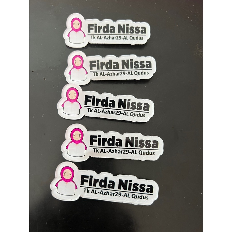 Name Tag / Acrylic Chest Name Uk 3x9 cm / Custom Min order 5 pcs ...