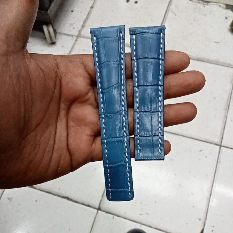 Croco Blue Breitling Watch Strap | Shopee Philippines