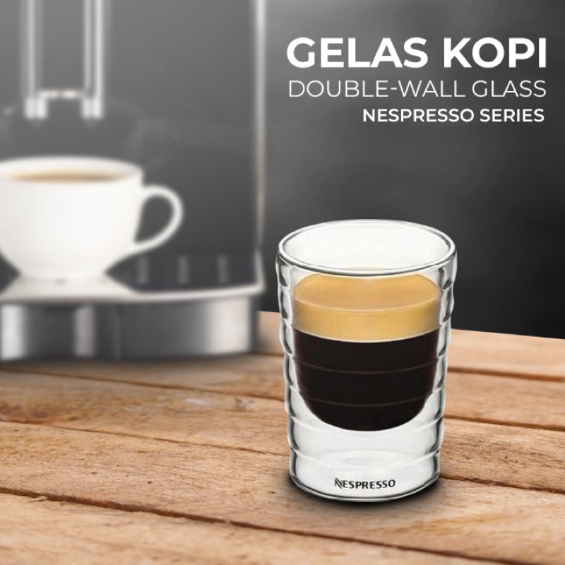 Aldismala coffee Glass Double Wall Glass Nespresso Series 85ml espresso ...