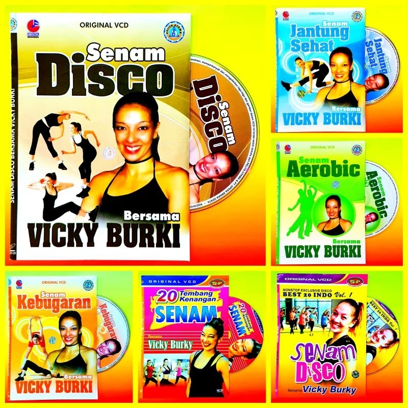 VICKY BURKY GYMNASTIC VCD CASSETTE- AEROBIC GYMNASTICS VCD CASSETTE ...