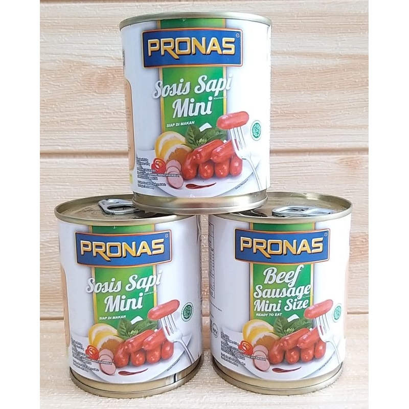 Pronas Mini Beef Sausage 325gr / Pronas Mini Sausage / Canned Sausage ...