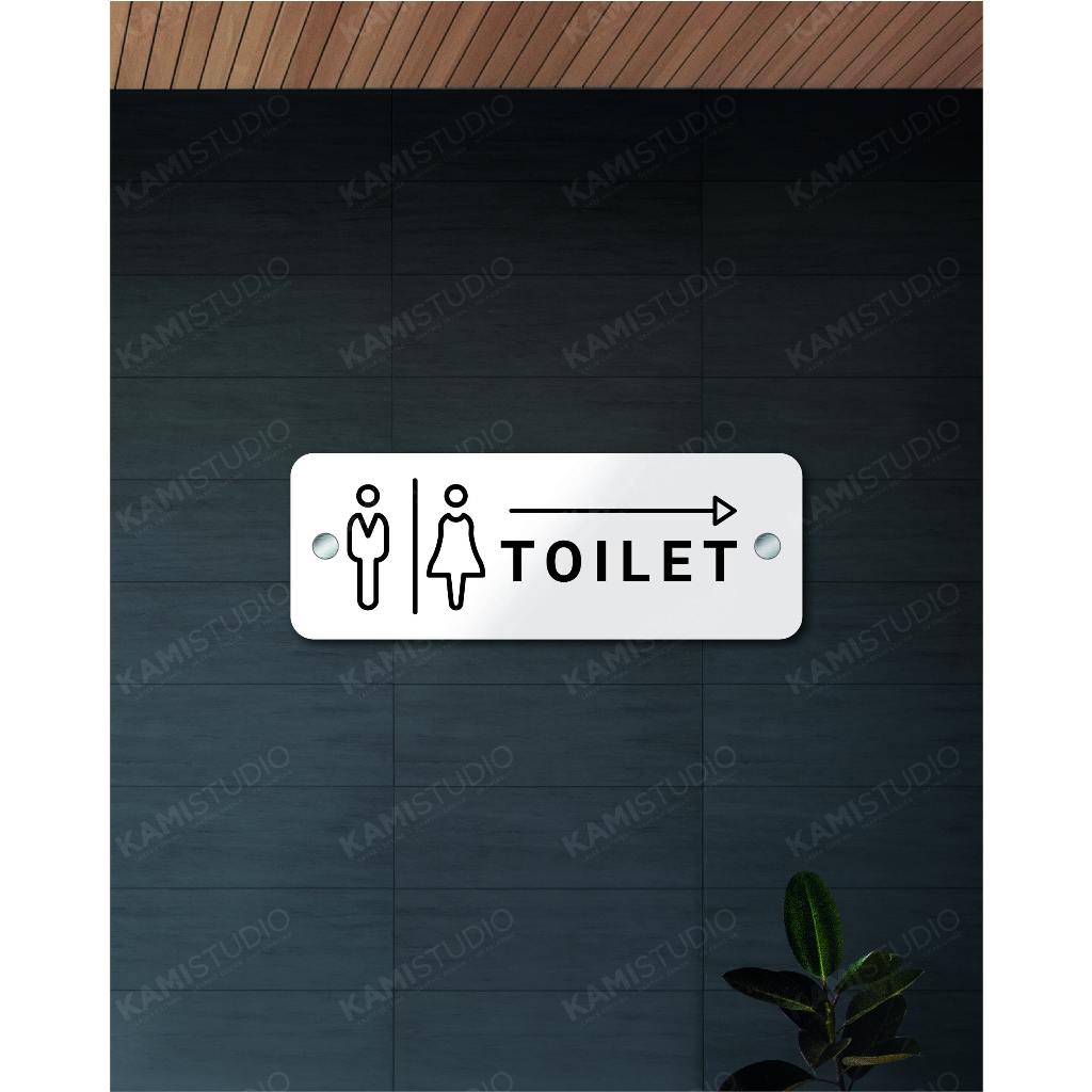 TOILET WRITING 22X8 CM GLASS BOLT/ TOILET GLASS BOLT SIGN / TOILET ...