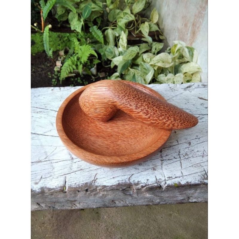 KAYU Jumbo Wood Mortar/GADO GADO Collision/Traditional Knead Made Of ...