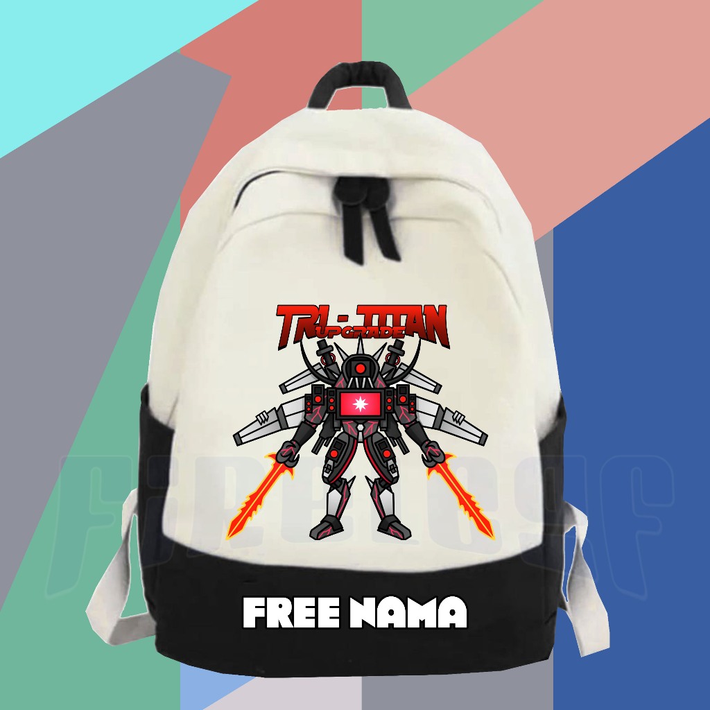 Children's BAG TRI-TITAN BACKPACK UPGRADE PREMIUM MATERIAL FREE NAME ...