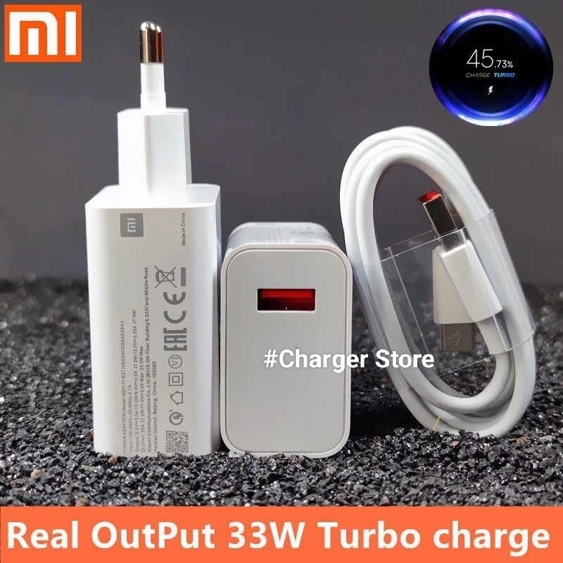 Xiaomi Charger 1 Package Adapter + Cable 33W Redmi Note 7 8 9 Pro Mi10 ...