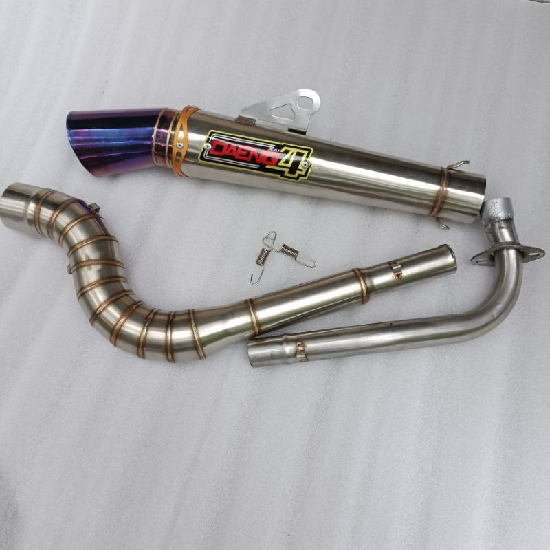 Open pipe Daeng sai4 high mount for xrm 125 wave 125 RS 125 furry 125 ...