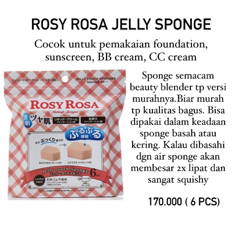 Rosy ROSA Jelly Sponge (PO JAPAN) | Shopee Philippines