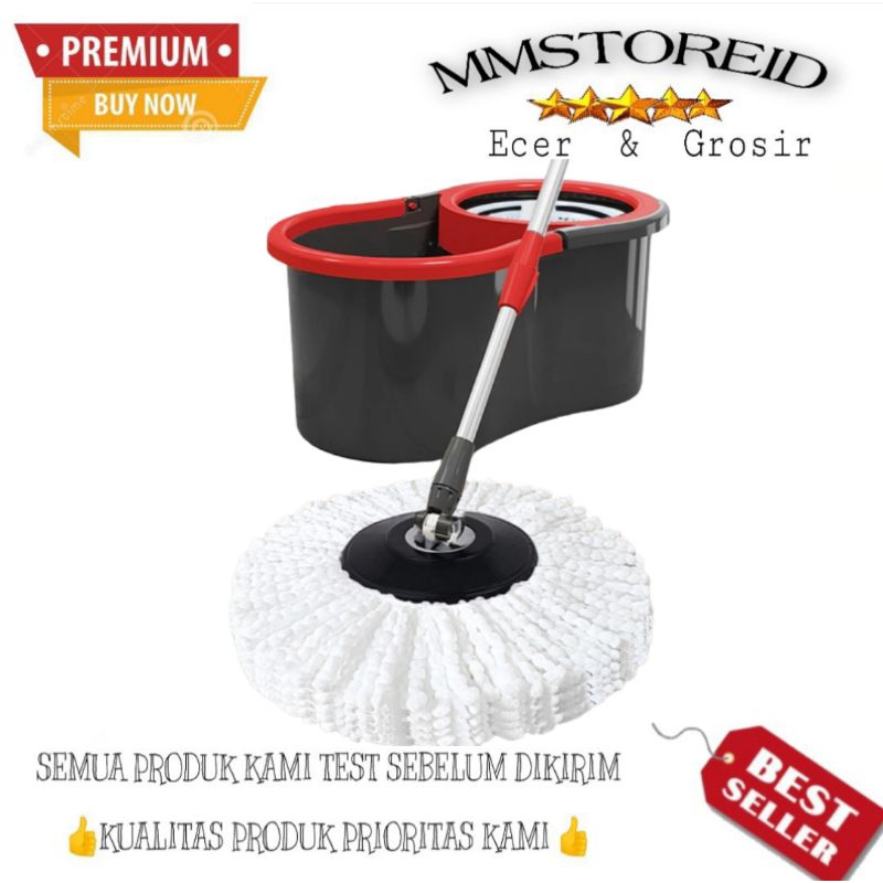 MM - Super Mop Stainless Mop Set With Rotary Washing Bucket / Super Mop ...