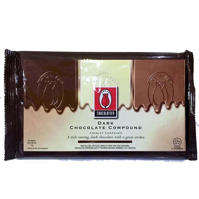 Tulip dark chocolate compound 1kg / tulip chocolate bar 1kg / tulip ...