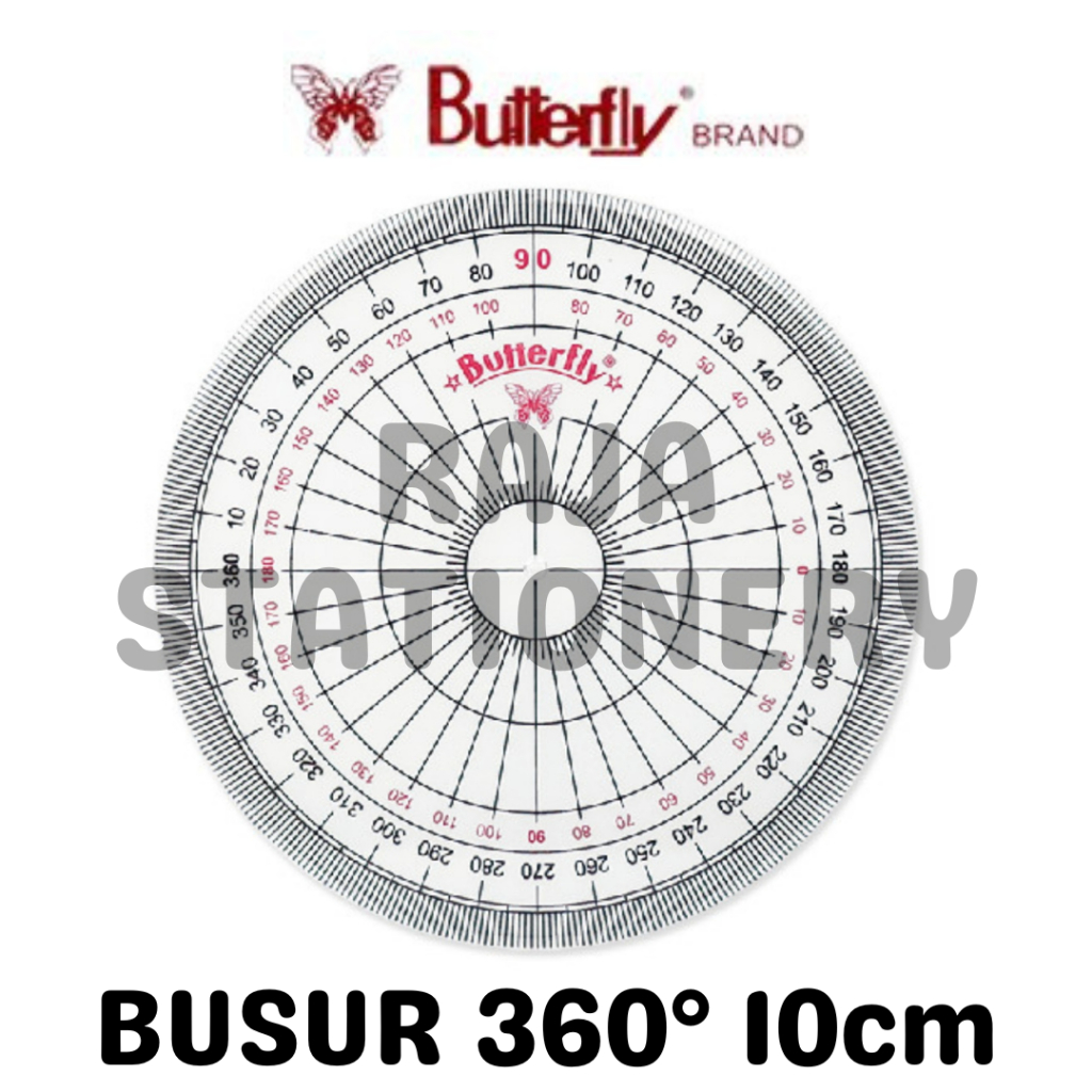 Butterfly Protractor 360 ROUND / 360 Butterfly Protractor Ruler 10cm ...