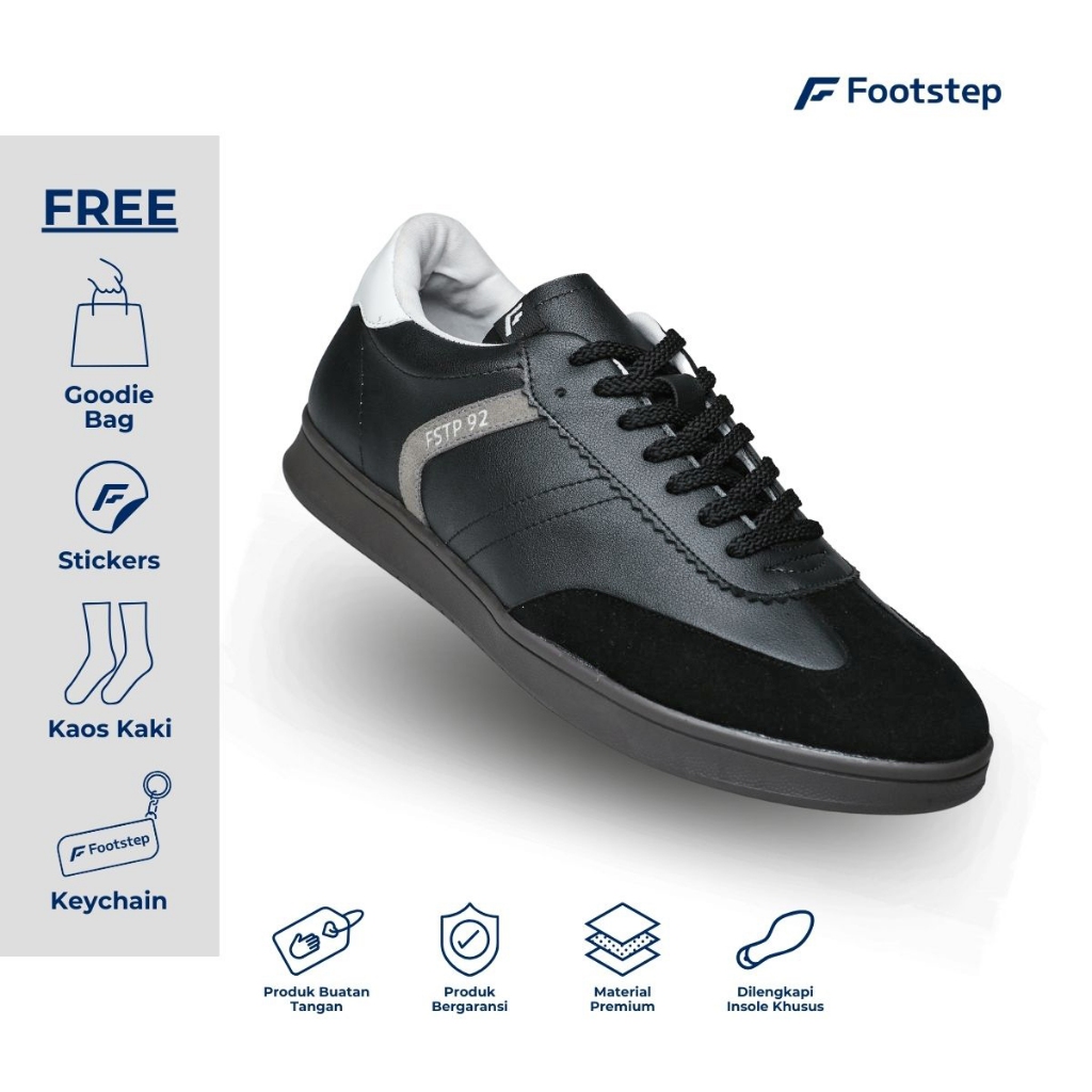 Men's Shoes Sneakers Casual Original Footstep Footwear Chester Black ...