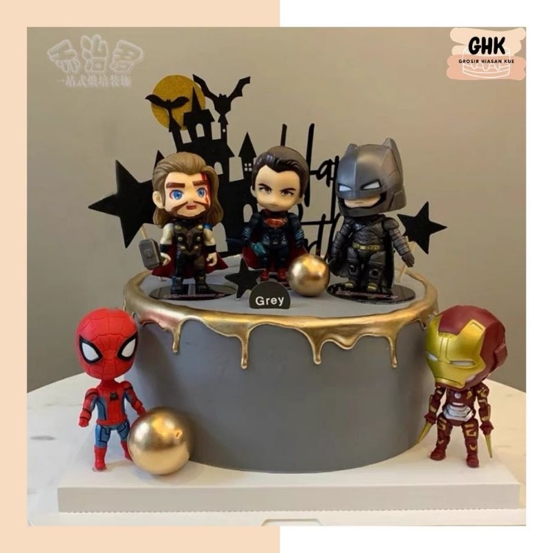 Avengers Cake Decoration Topper Set and Complete with Avenger Marvel ...