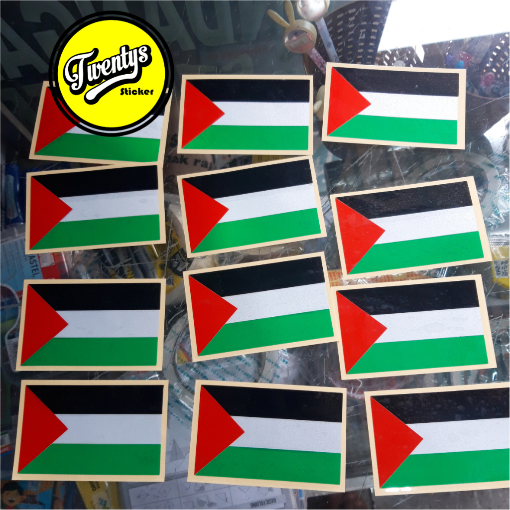Palestine FLAG PALESTINE FLAG PALESTINE FLAG STICKER REFLECTIVE CUTTING ...