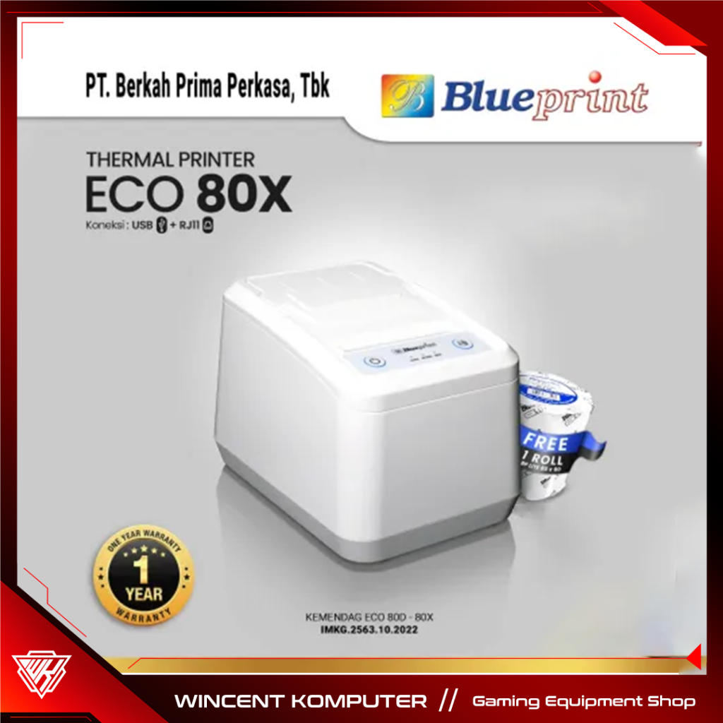 80 mm BLUEPRINT ECO80X USB Desktop Thermal Printer | Shopee Philippines