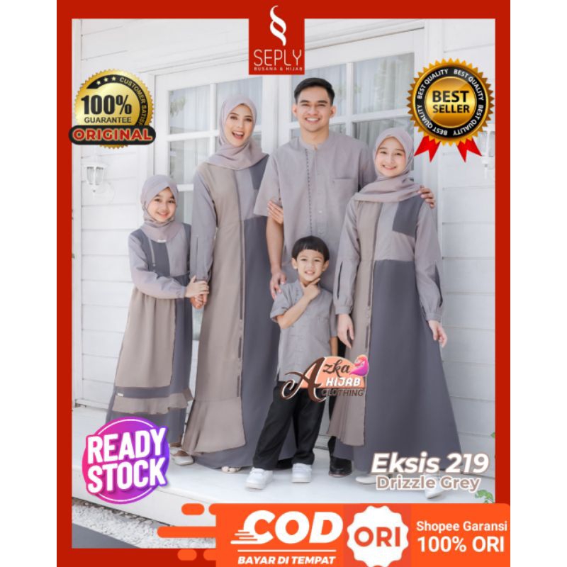 Exist SARIMBIT 219 DRIZZLE GRAY SARIMBIT SEPLY 2024 / FAMILY COUPLE BAJU / FAMILY COUPLE MUSLIM ...