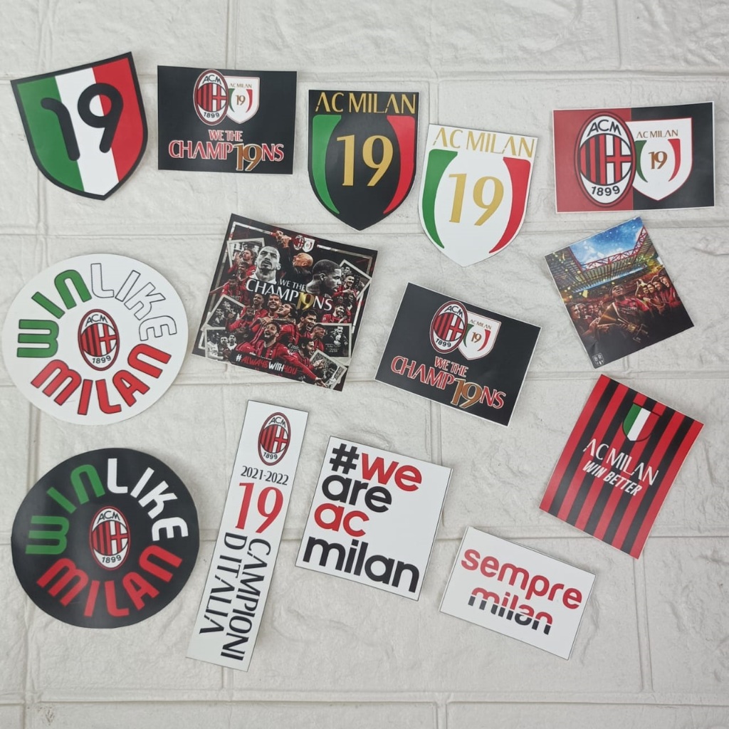 Scudetto Special Acm Milan Vinyl Sticker Set for the 2022 Italian ...