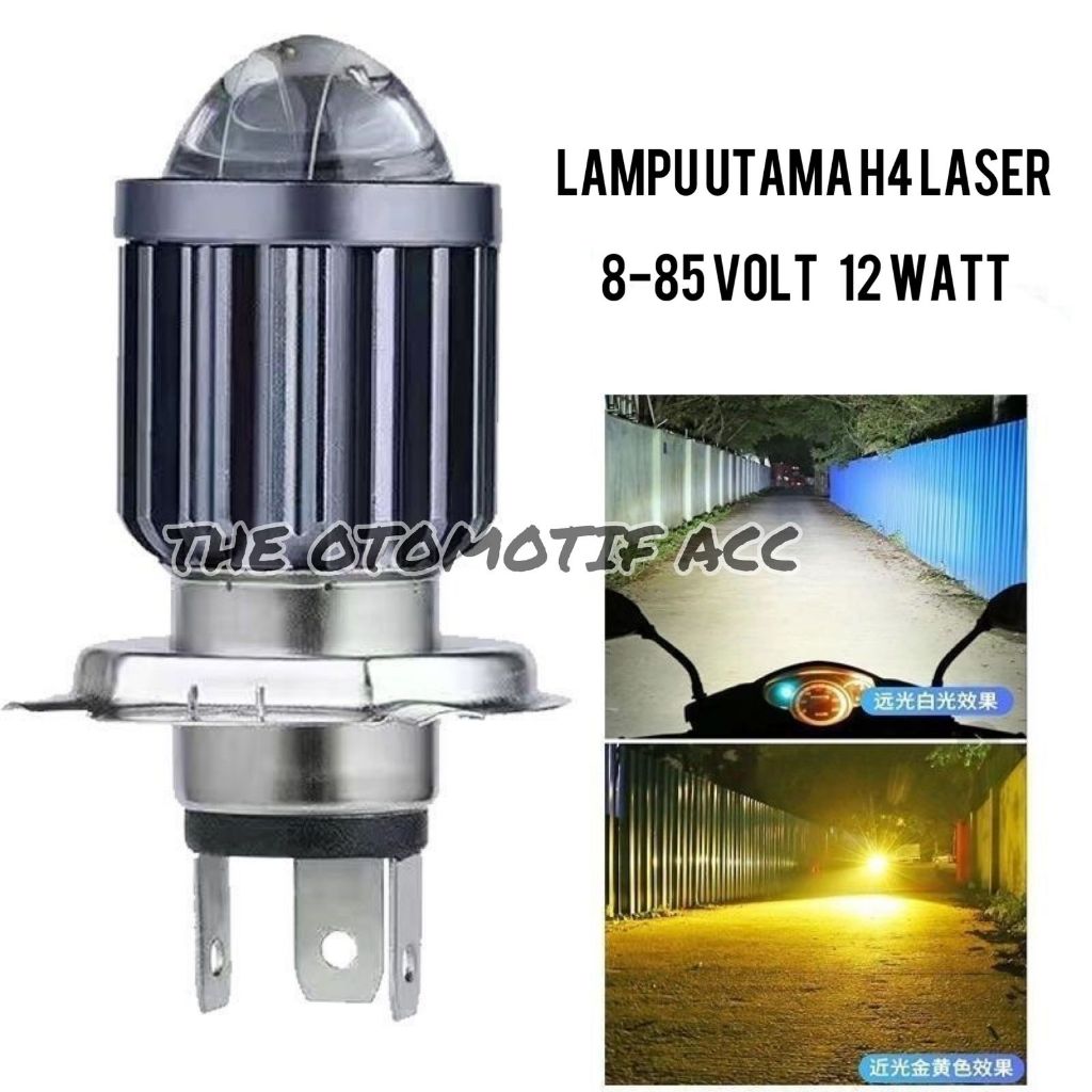 PUTIH D2 H4 Laser LED Headlight 2 Colors White Yellow Far Near Ac Dc ...