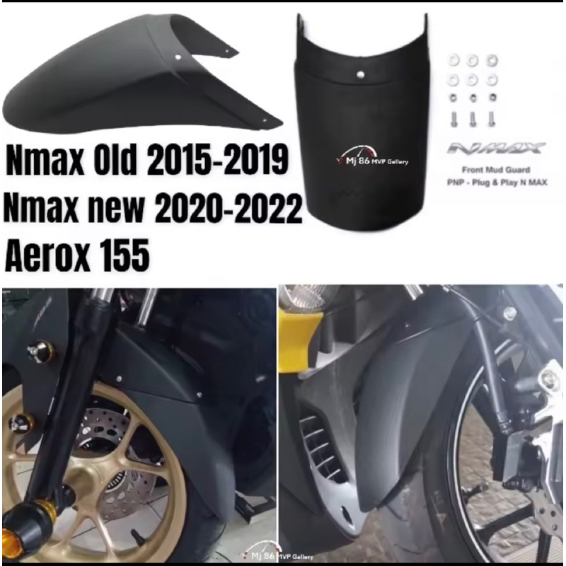 YAMAHA NMAX FRONT FENDER CONNECTION FOR OLD AND NEW 2021 BLACK NMAX ...