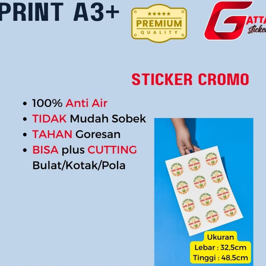 Print chromo A3+ CUT Label Stickers (Packaging labels) | Shopee Philippines