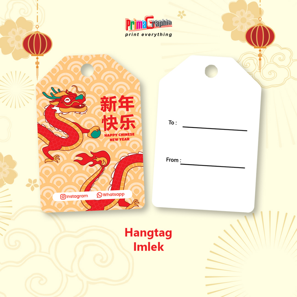 Print Chinese New Year Hang Tag 2-sided Box Custom Template Design ...