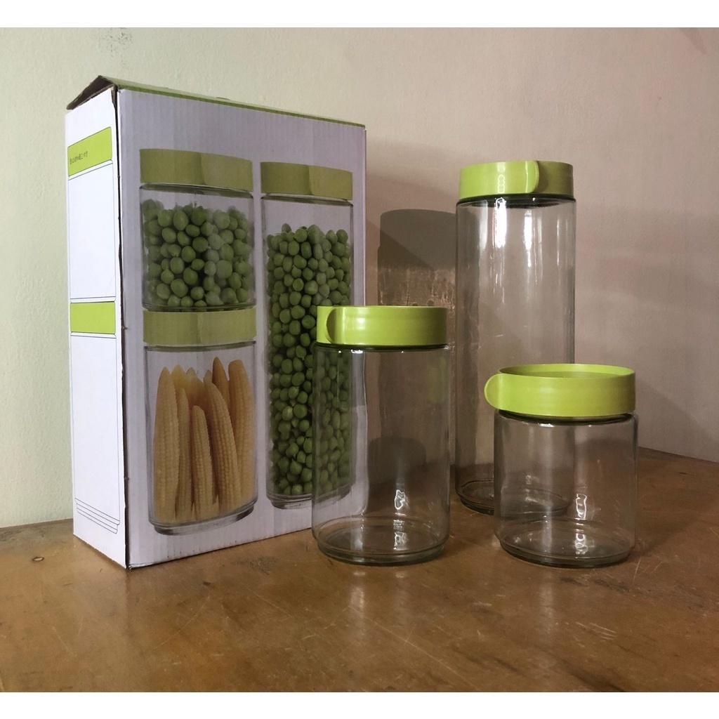 Jar 3sets Of Marine Bowl Glass Cookie Jar Thick Glass | Shopee Philippines