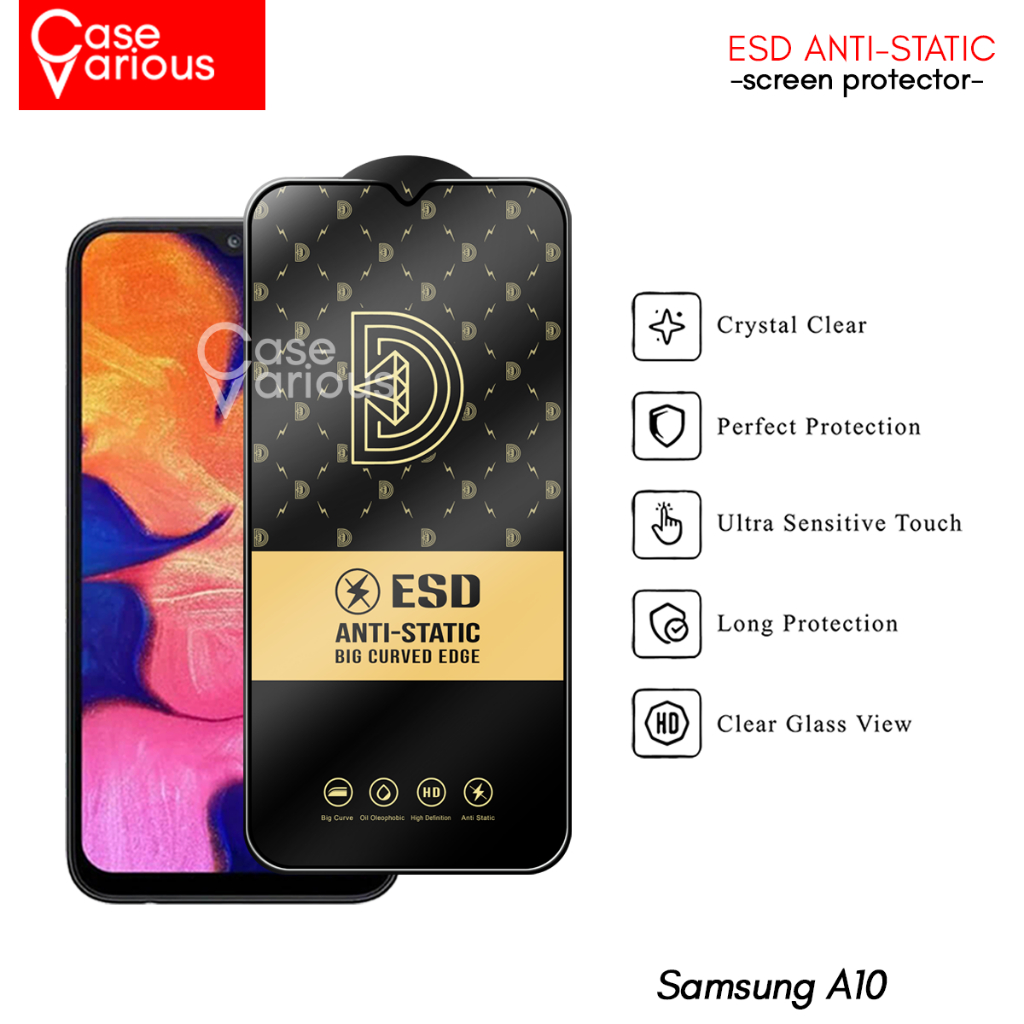 LAYAR Samsung A10 Anti-Static Tempered Glass Anti-Scratch Full Screen ...